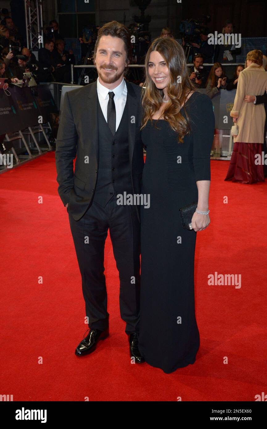 Christian Bale and wife Sibi Blazic pose for photographers on the red ...