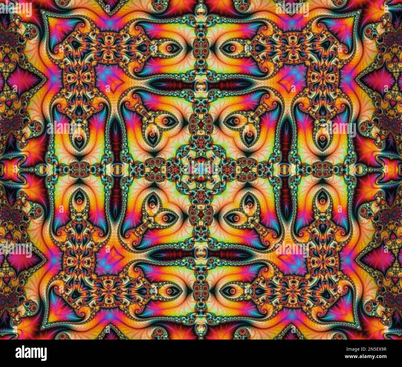 Mandala seamless pattern mandala fantasy medallion. Psychedelic ...