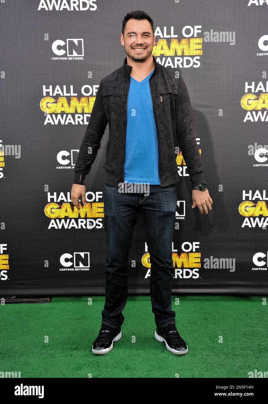 Joseph Fauria arrives at the 4th Annual Hall of Game Awards on Saturday ...