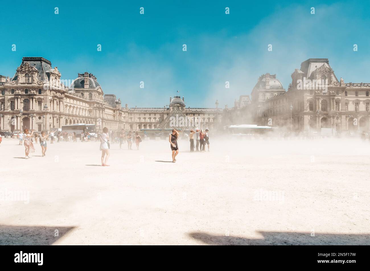 Paris, France - June 26: The Louvre Museum in Paris, France on August ...