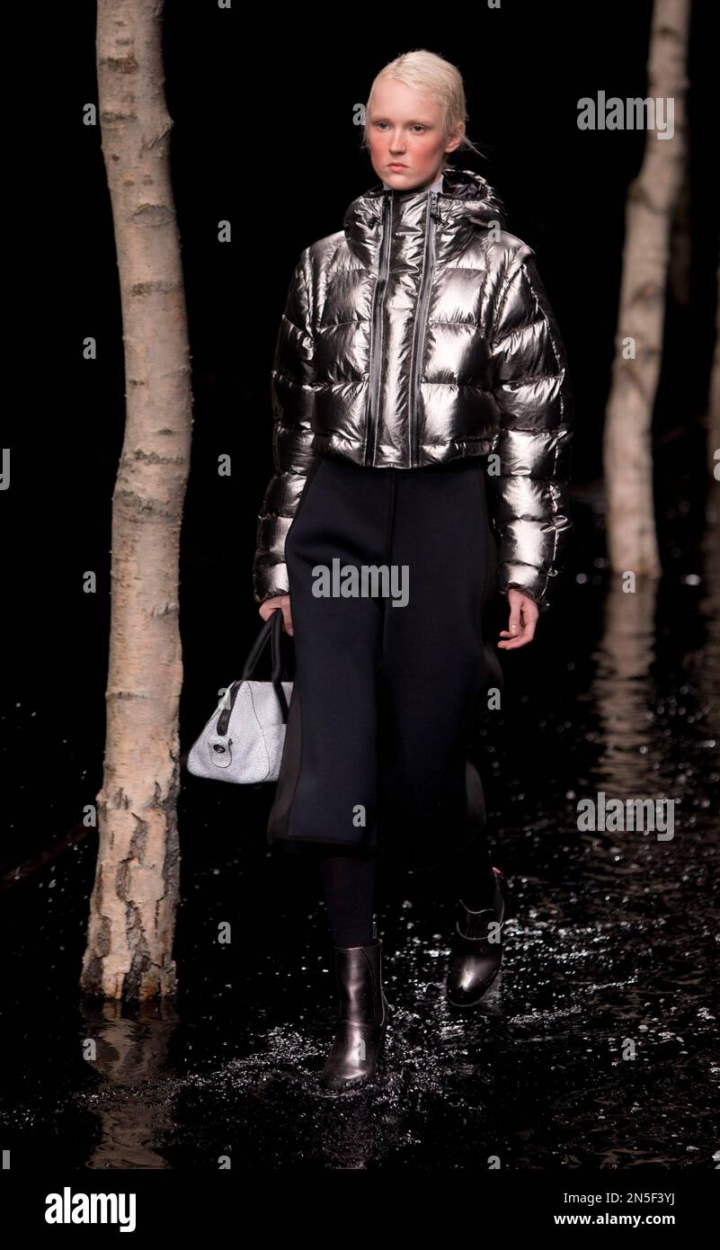 A model wears a design created by Hunter Original during London Fashion ...