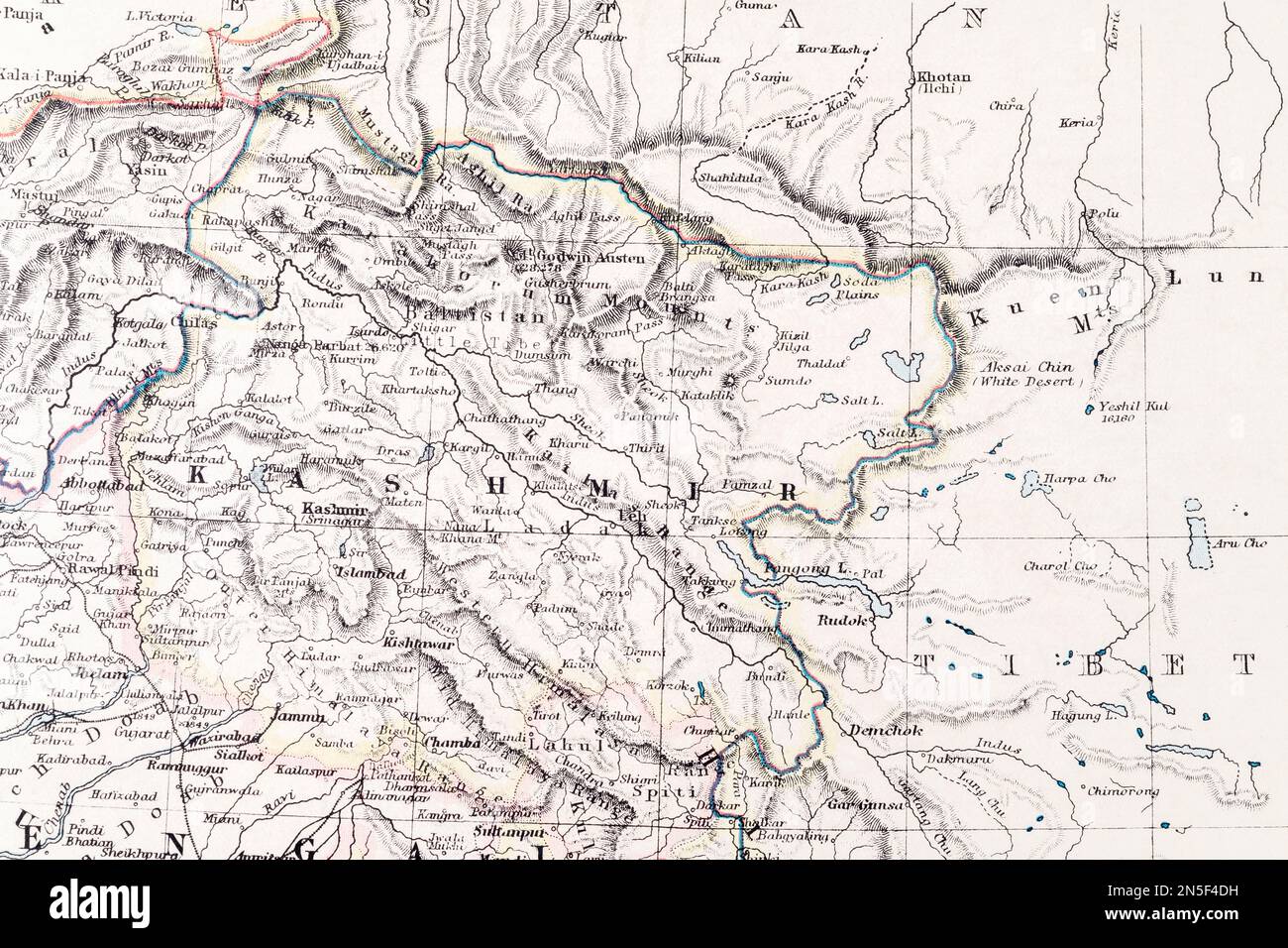 Map of aksai chin hi-res stock photography and images - Alamy