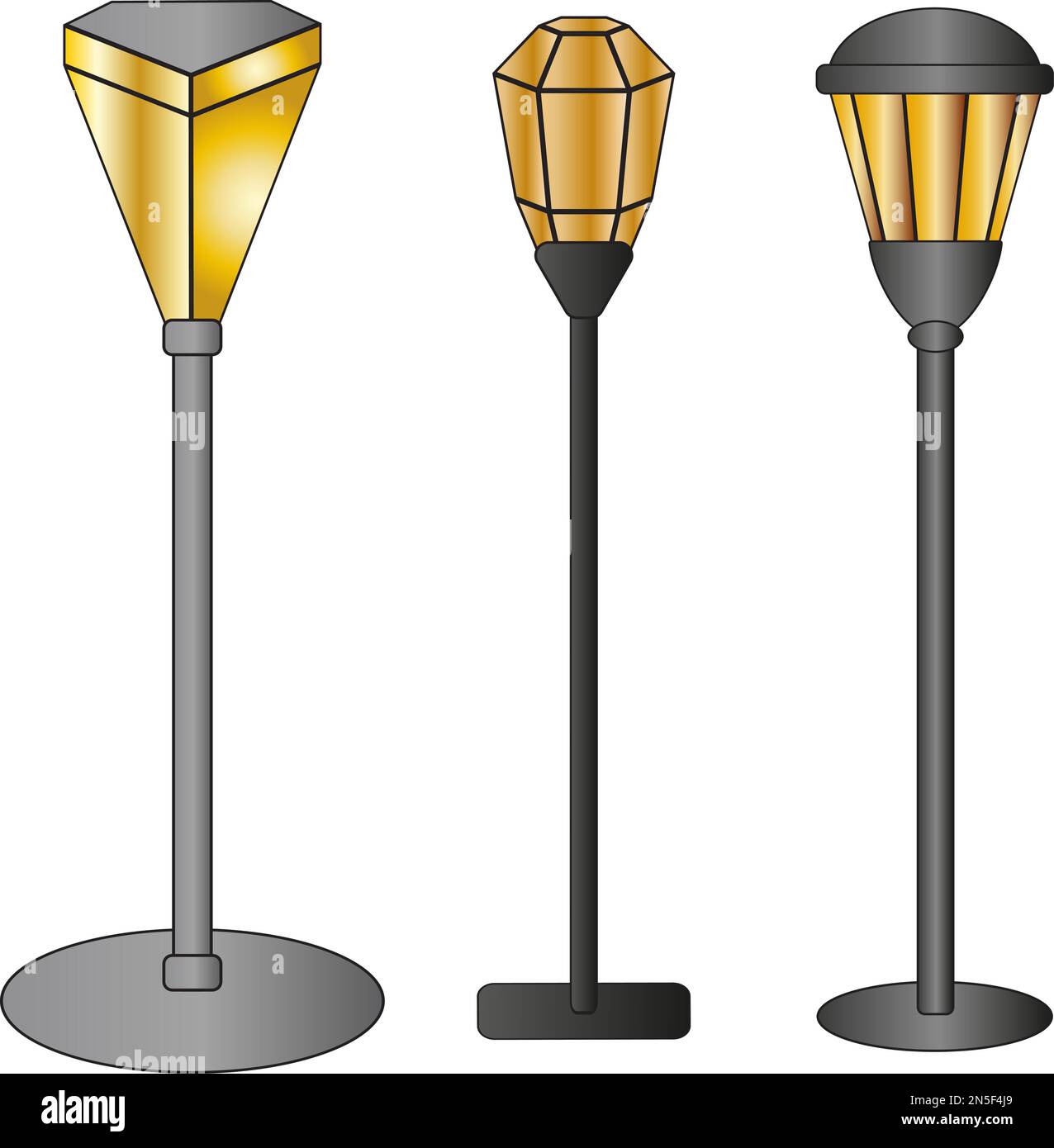 Old lamp standard Stock Vector Images - Alamy