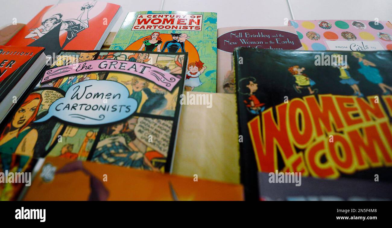 In this photo made on Wednesday, Feb. 5, 2014, a display of books about ...