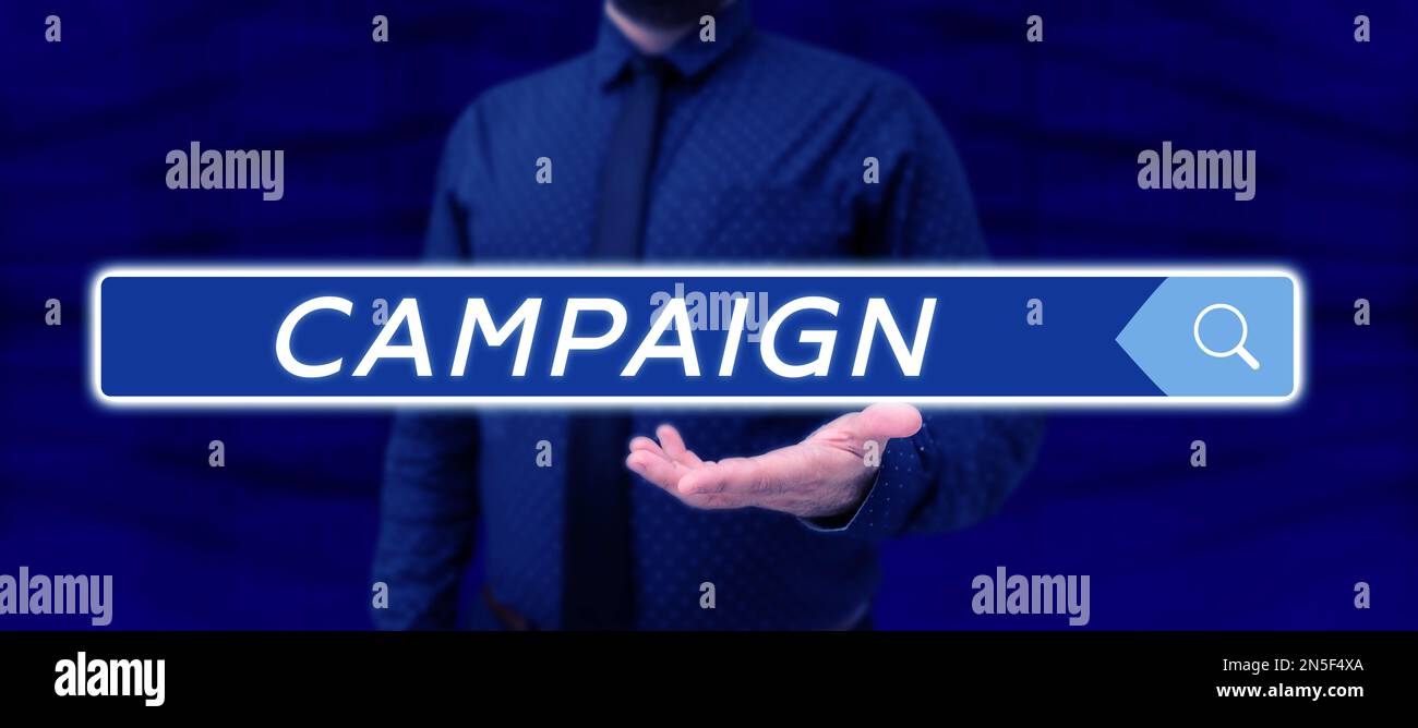 Inspiration showing sign Campaign. Business concept organized course of ...