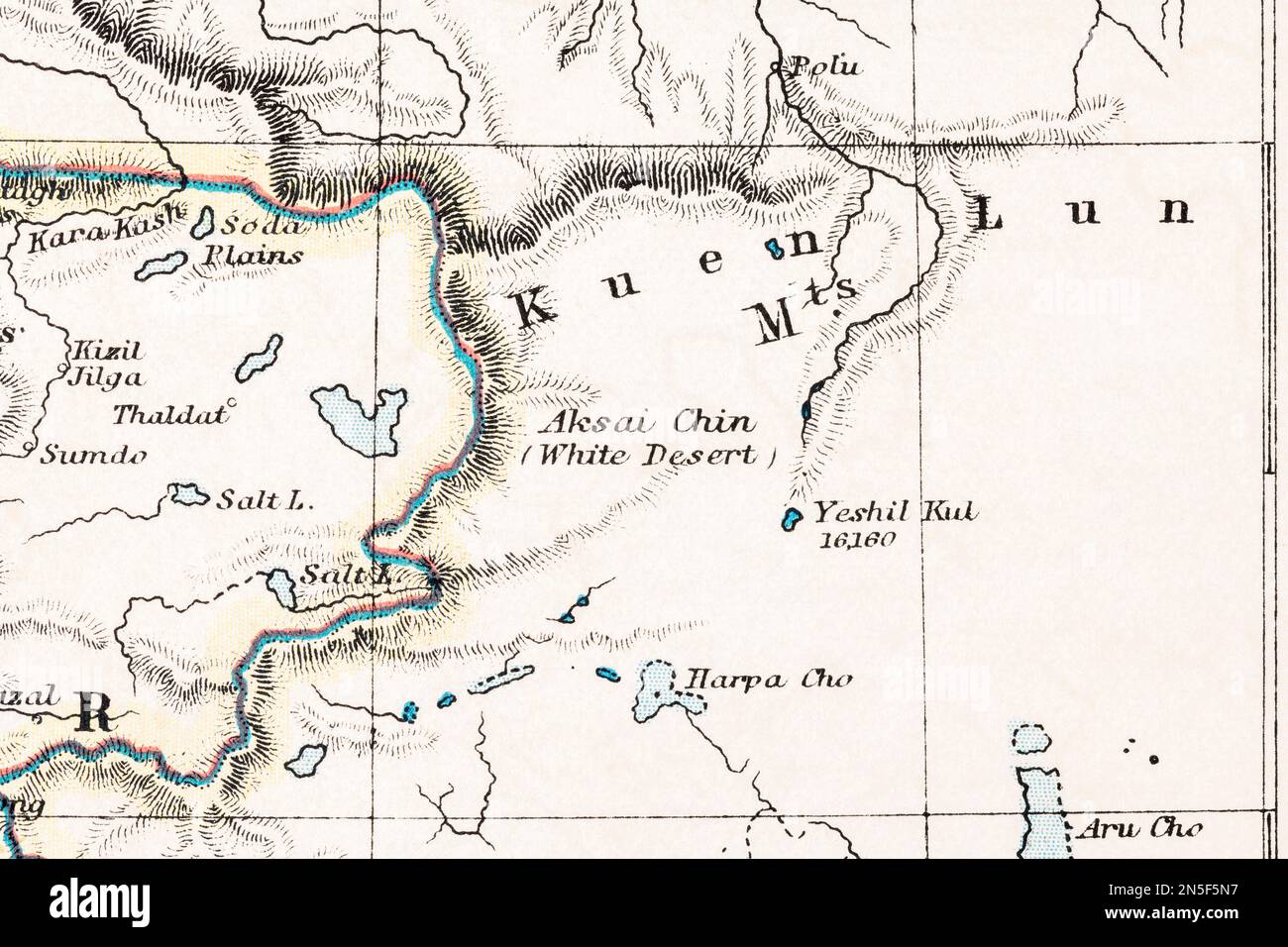 Map of aksai chin hi-res stock photography and images - Alamy