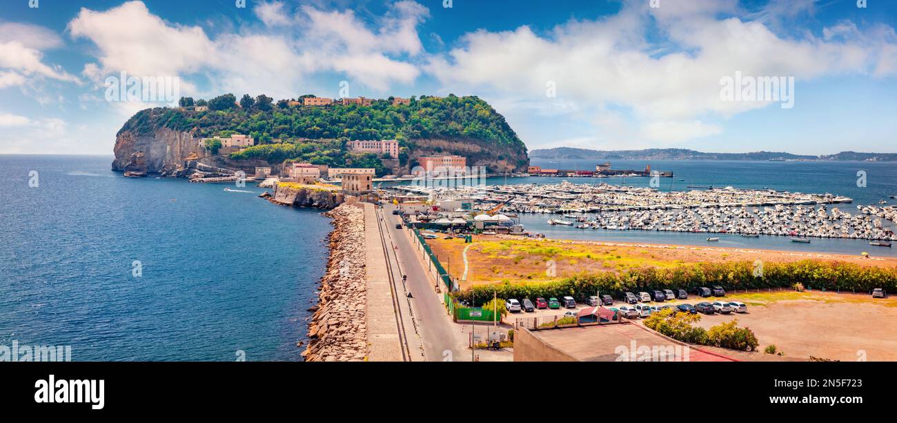 Panoramic summer view of popelar tourist attraction - Islet Of Nisida ...