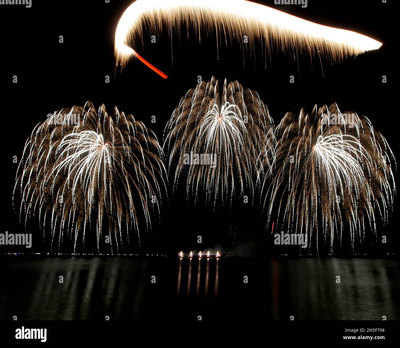 Fireworks from the Philippines light up the sky at the opening of the ...