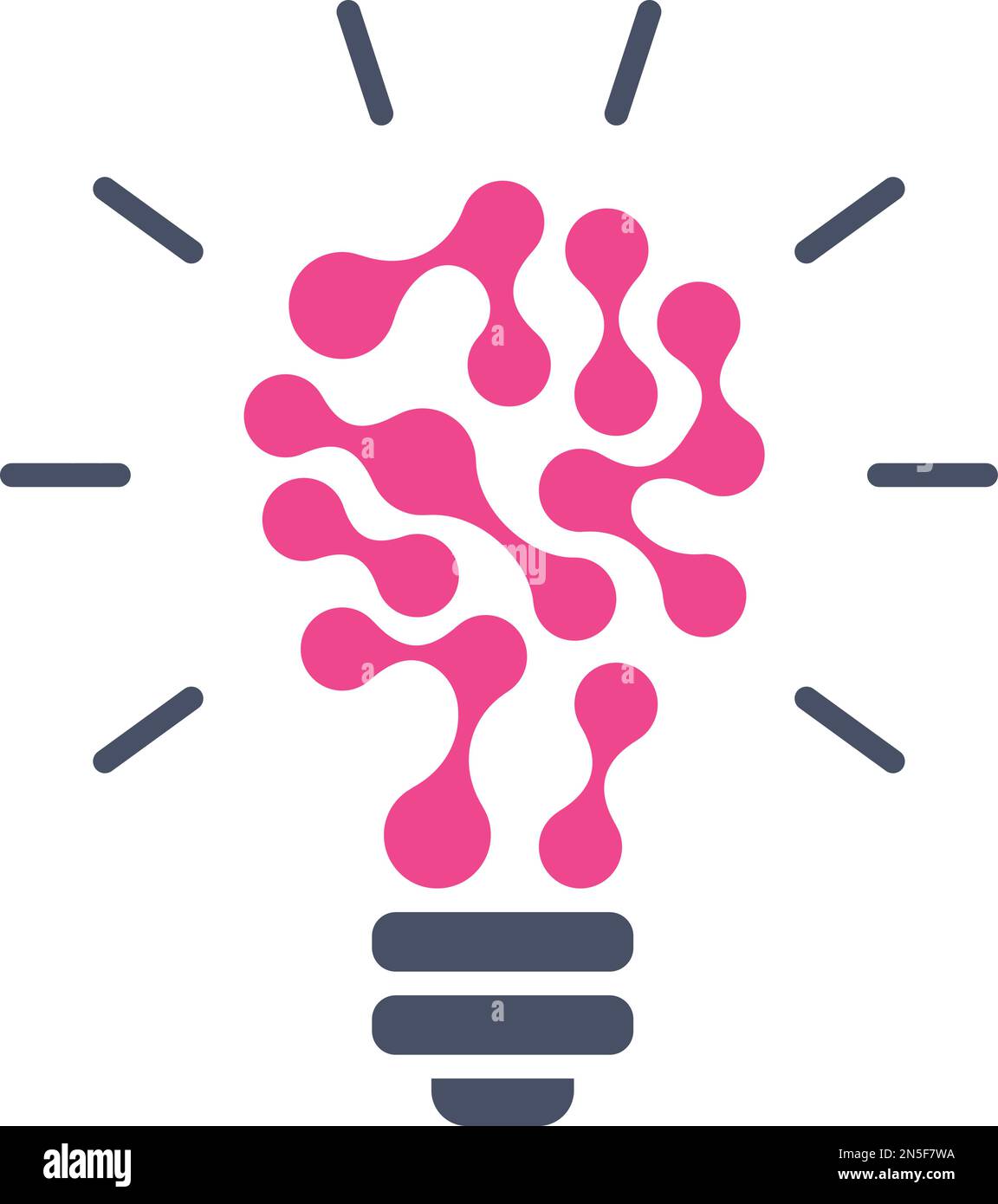 Brainstorm ideas icon. Light bulb. Scientific logo Stock Vector Image ...