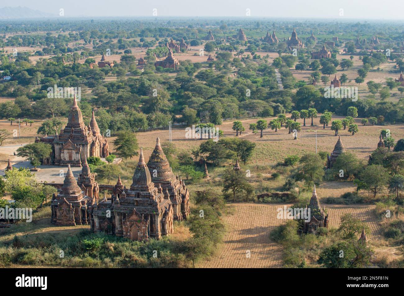 The ancient archeological site in Bagan, Myanmar. Bagan was the capital ...