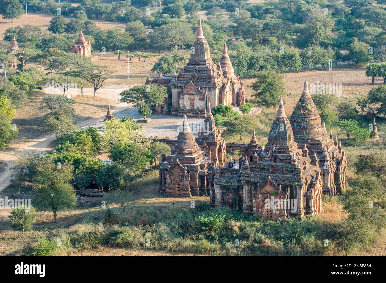 The ancient archeological site in Bagan, Myanmar. Bagan was the capital ...
