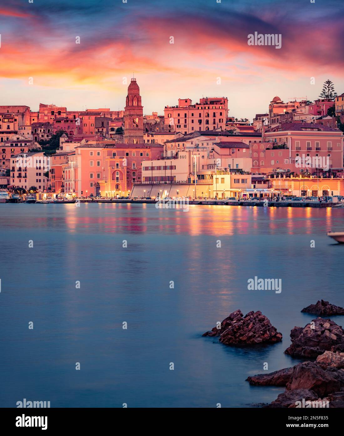 Old town gaeta view sunrise hi-res stock photography and images - Alamy