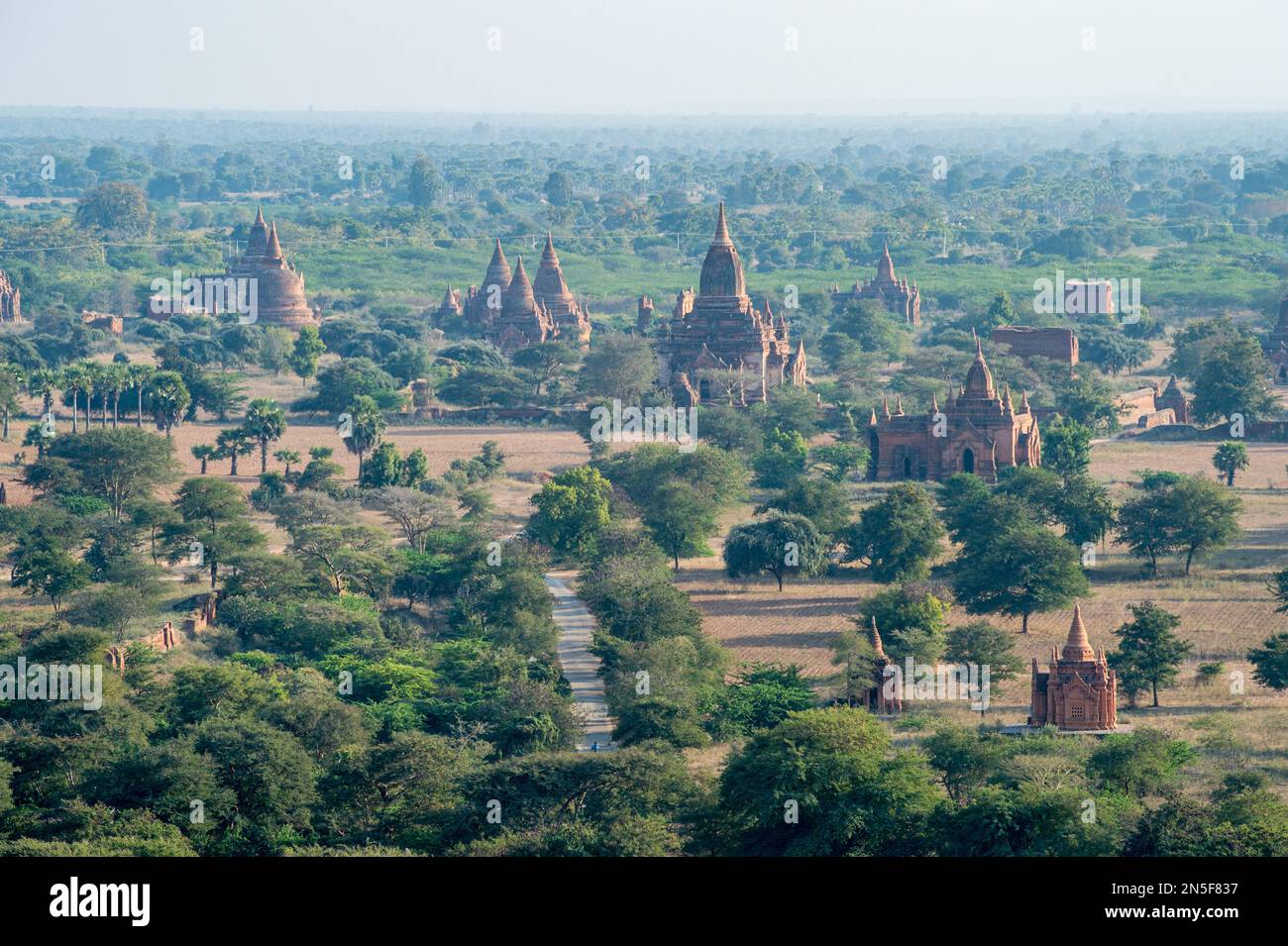 The ancient archeological site in Bagan, Myanmar. Bagan was the capital ...
