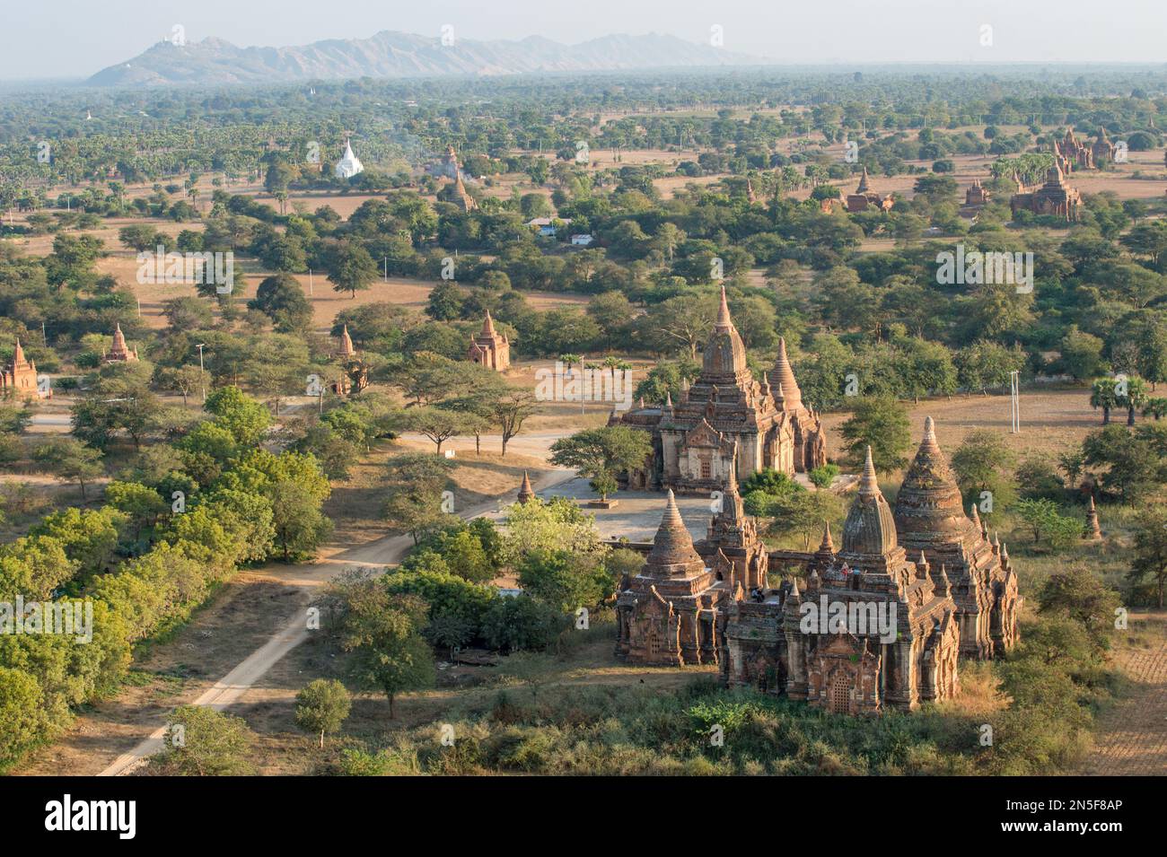 The ancient archeological site in Bagan, Myanmar. Bagan was the capital ...