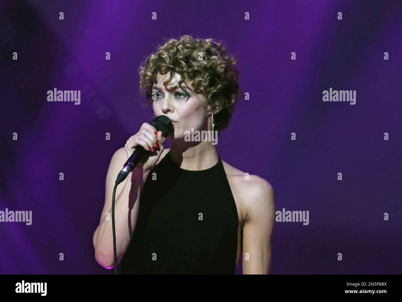 French singer and actress Vanessa Paradis performs on the stage during ...