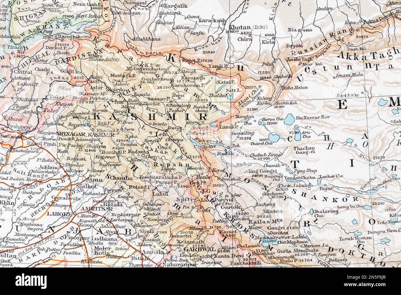 Map of india 1900 hi-res stock photography and images - Alamy