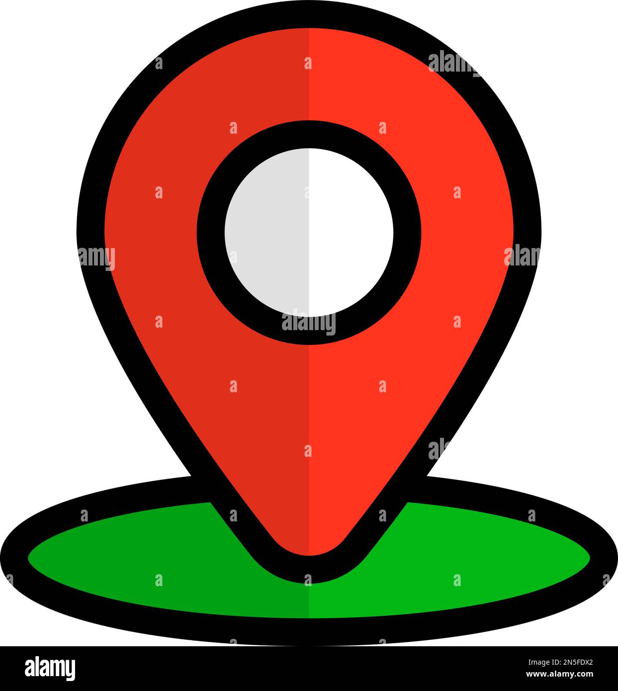 Flat design map pin icon. Travel destination. Editable vector Stock ...