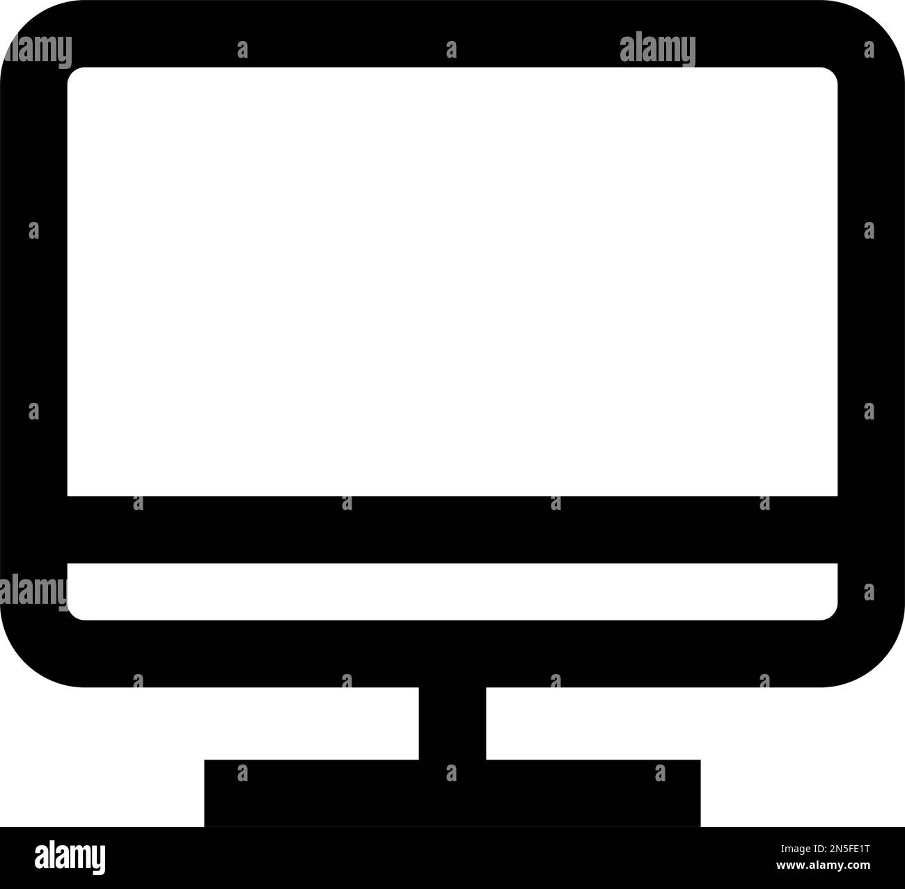 Simple desktop PC icon. Working PC. Editable vector Stock Vector Image ...