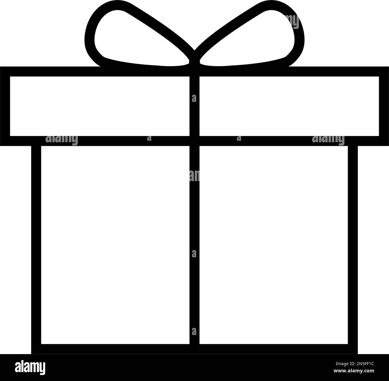 Wrapped present box bow Black and White Stock Photos & Images - Alamy