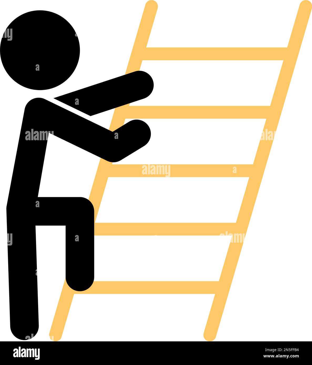 Climbing the ladder Stock Vector Images - Alamy