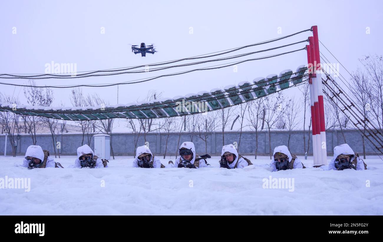 XINJIANG, CHINA - FEBRUARY 3, 2023 - A regiment of the Xinjiang ...