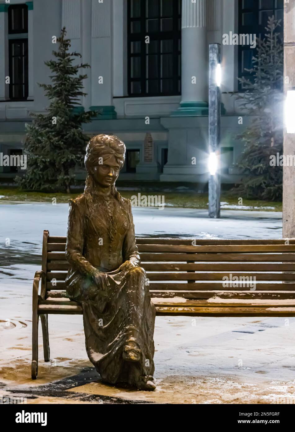 Veronica Micle monument Chisinau sculpture bronze Moldova sit bench ...