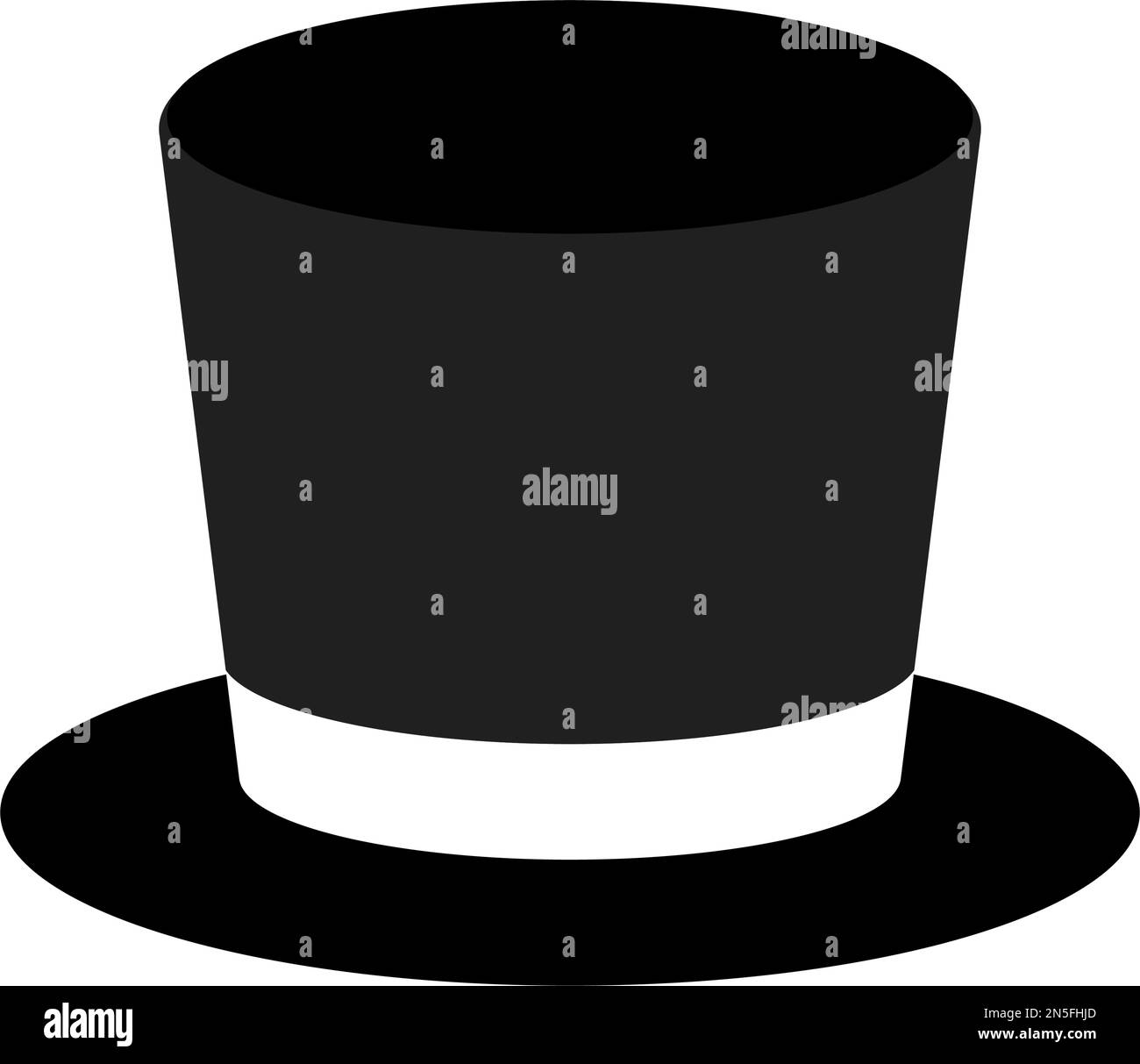 Flat design silk hat icon. Gentleman. Editable vector Stock Vector ...