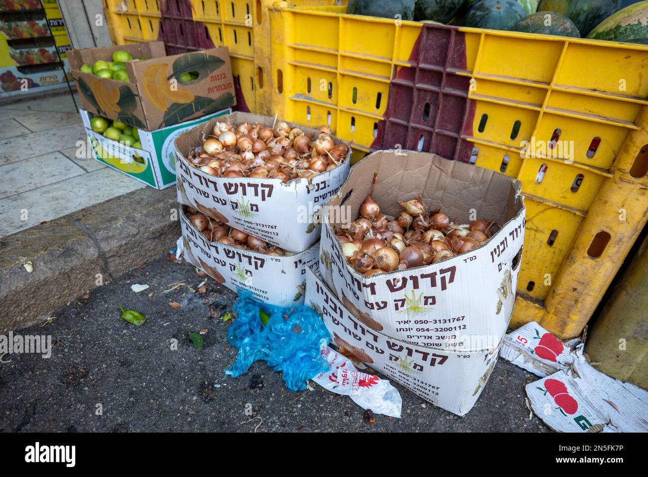 Bethlehem, West Bank, Palestine - 22 July 2022: Several Onion Boxes by ...
