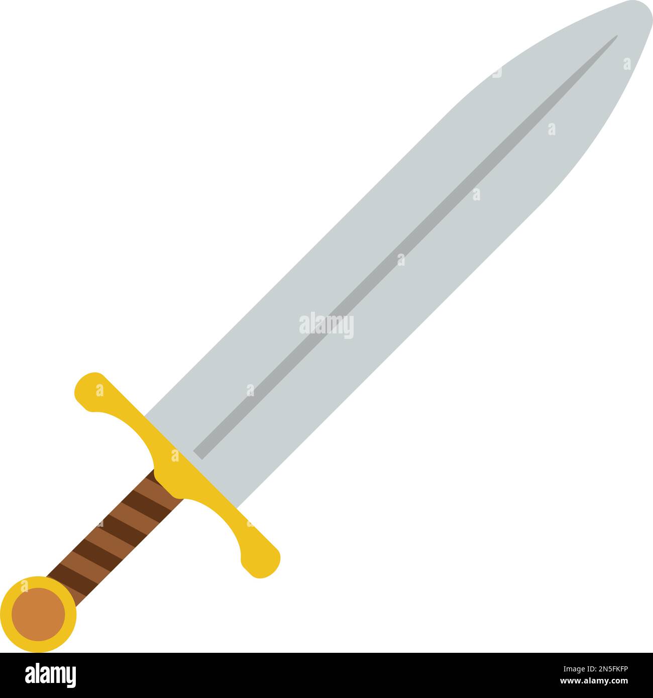 Flat design sword icon. Game item. Editable vector Stock Vector Image ...