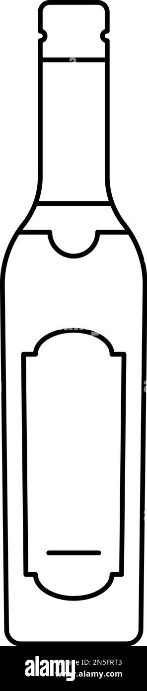 Gin drink bottle line Stock Vector Images - Alamy