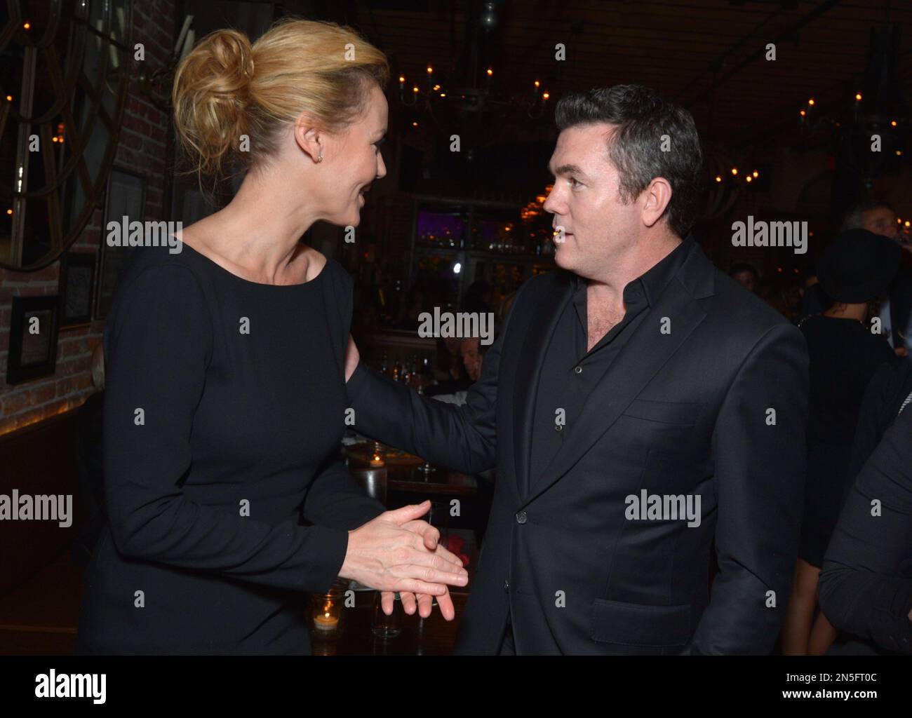 Connie Nielsen and Relativity's Tucker Tooley attend the party for the ...