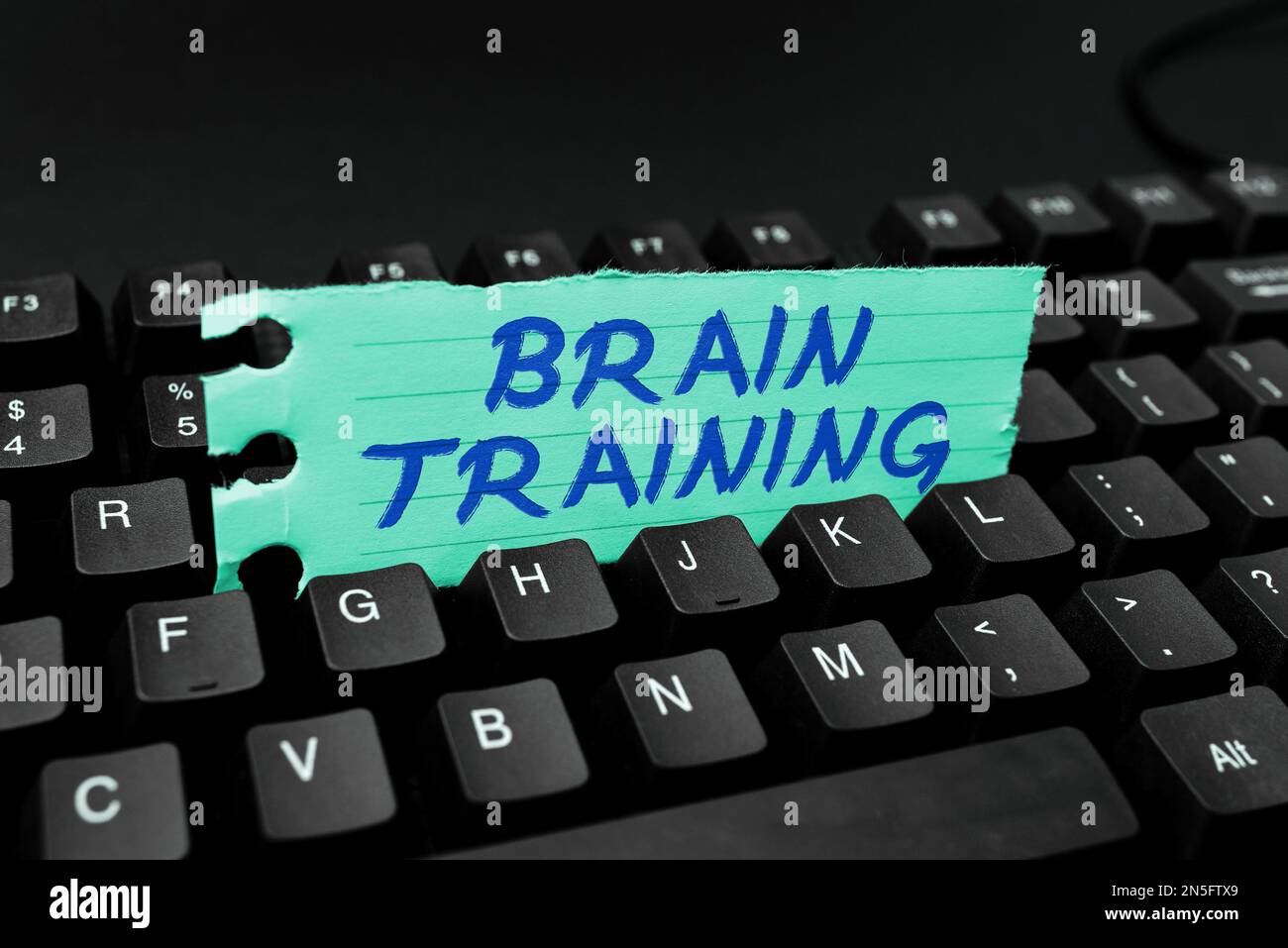 Hand writing sign Brain Training. Word for mental activities to ...