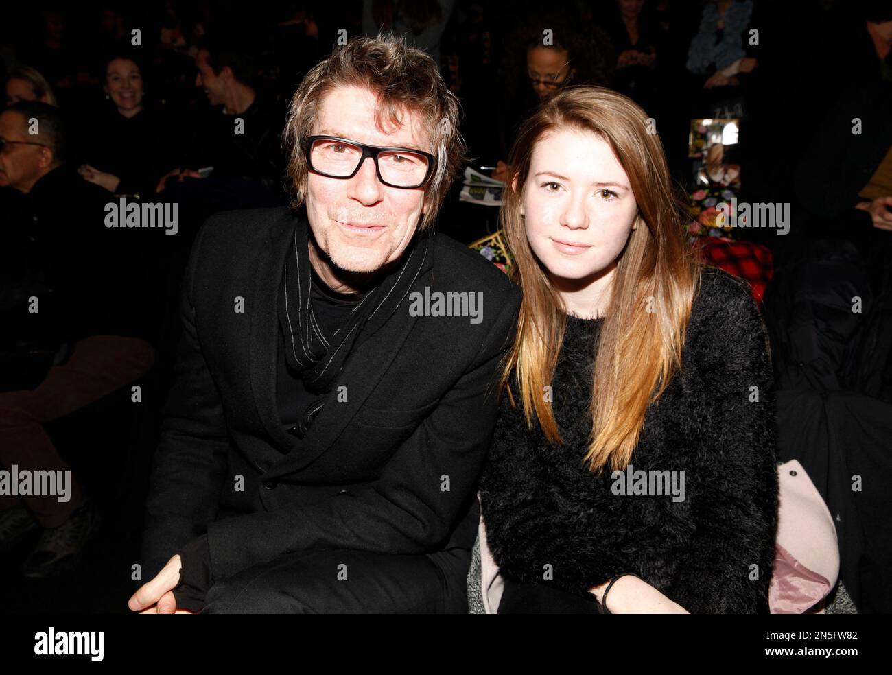 Richard Butler and Maggie Mozart Butler attend the Anna Sui 2014 Fall ...