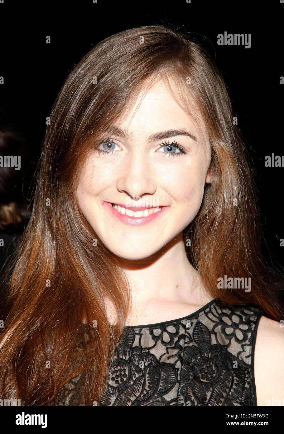 Actress Emma Holzer attends the Anna Sui 2014 Fall/Winter Collection ...