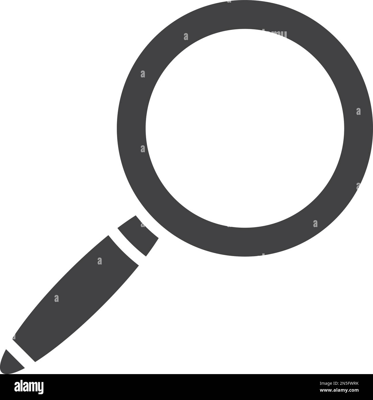 Loupe icon. Black optical device silhouette. Search symbol Stock Vector ...