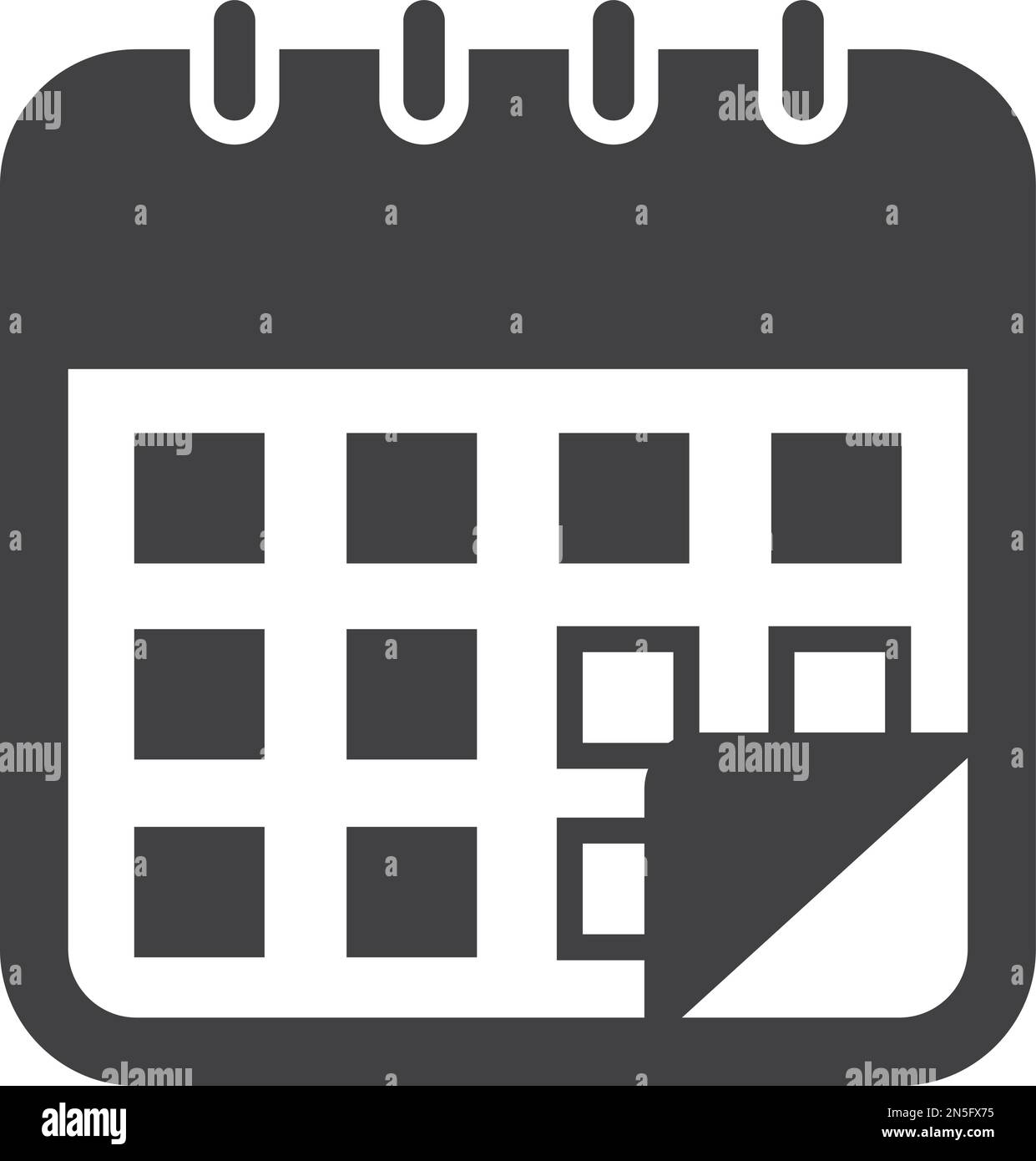 Calendar icon. Date black symbol. Plan sign Stock Vector Image & Art ...