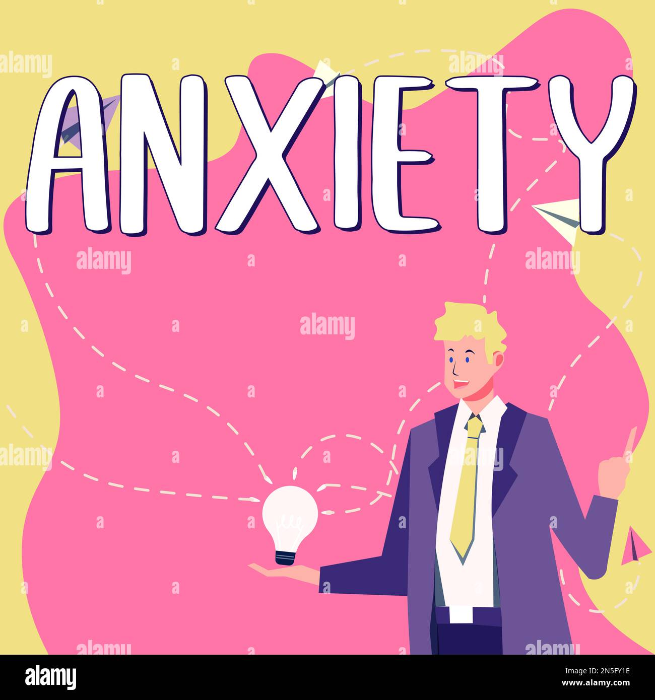 Text sign showing Anxiety. Business idea Excessive uneasiness and ...
