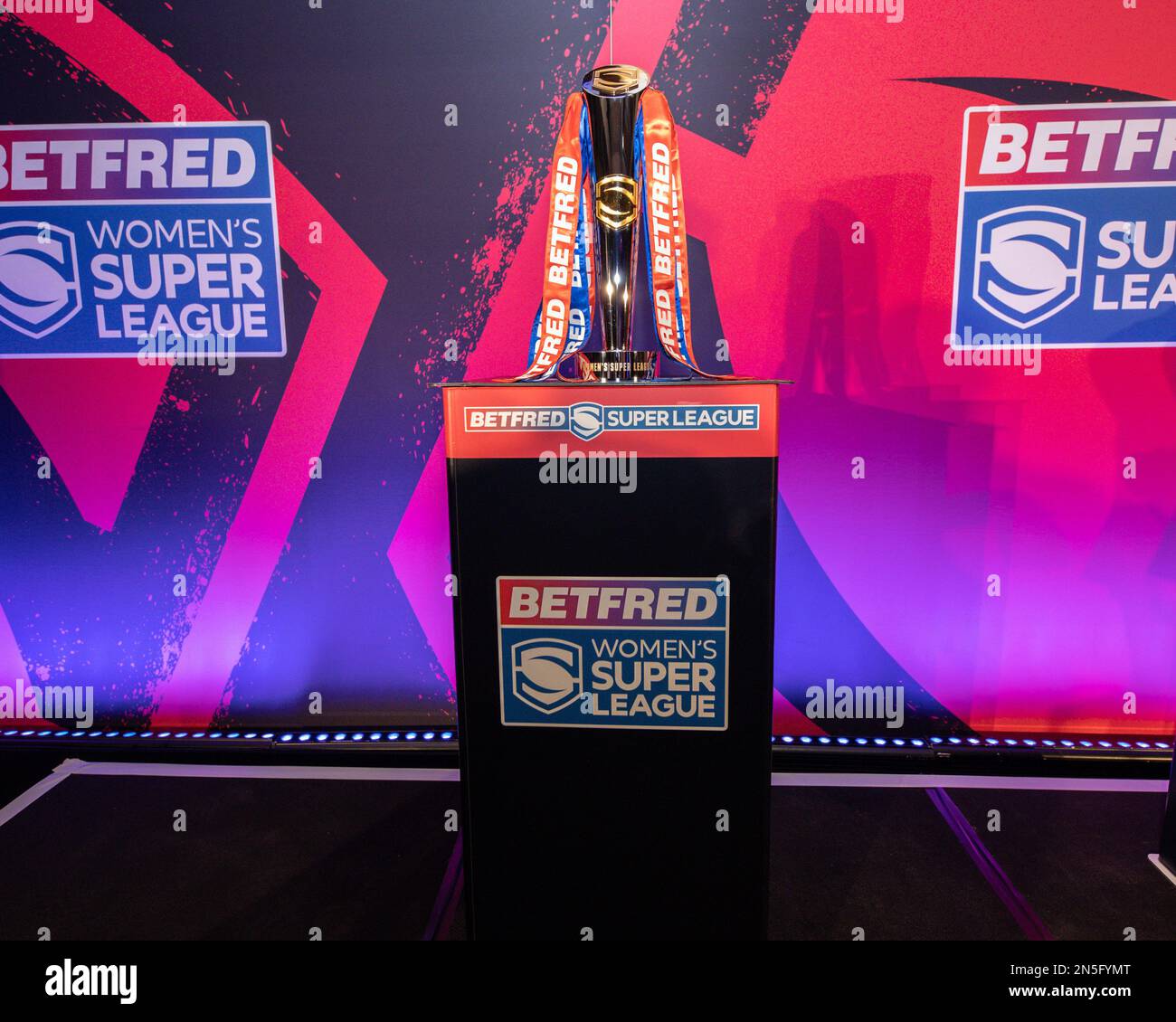 Women's Super League Trophy Super during the Super League media launch ...