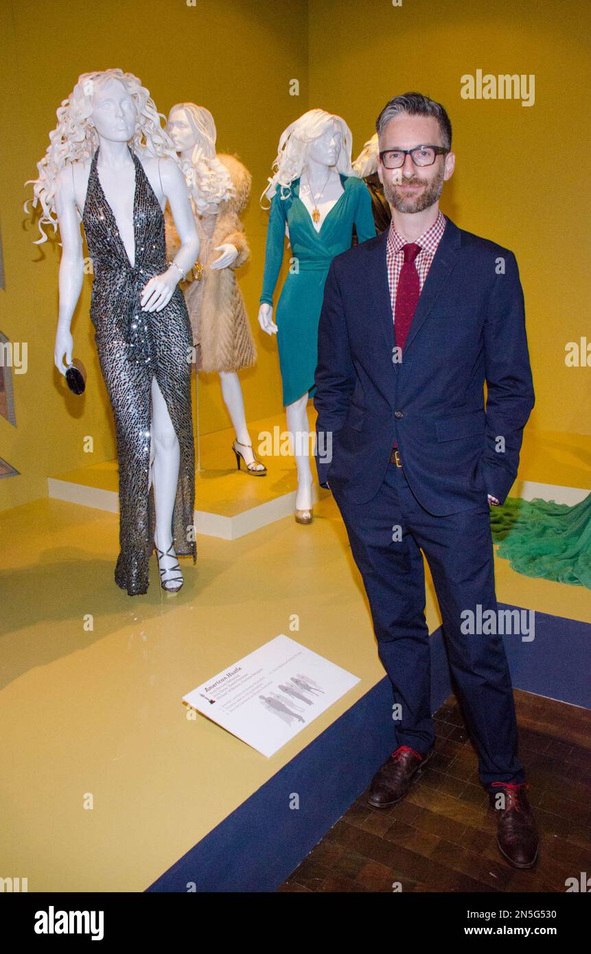 In this Saturday, Feb. 8, 2014 photo, costume designer Michael ...