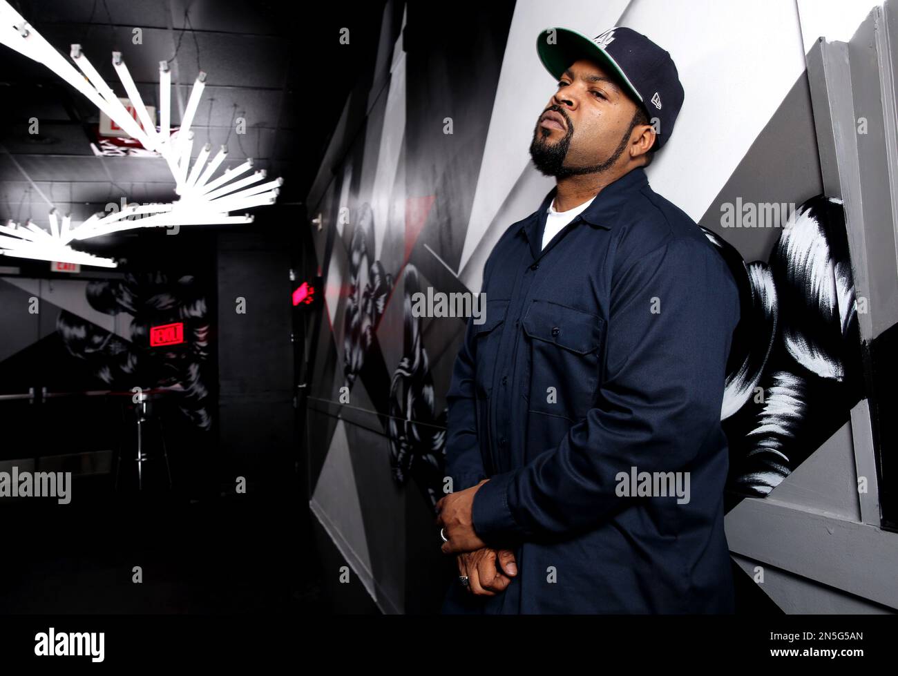 Ice Cube poses for a portrait on Tuesday, Feb. 11, 2014 in Los Angeles ...