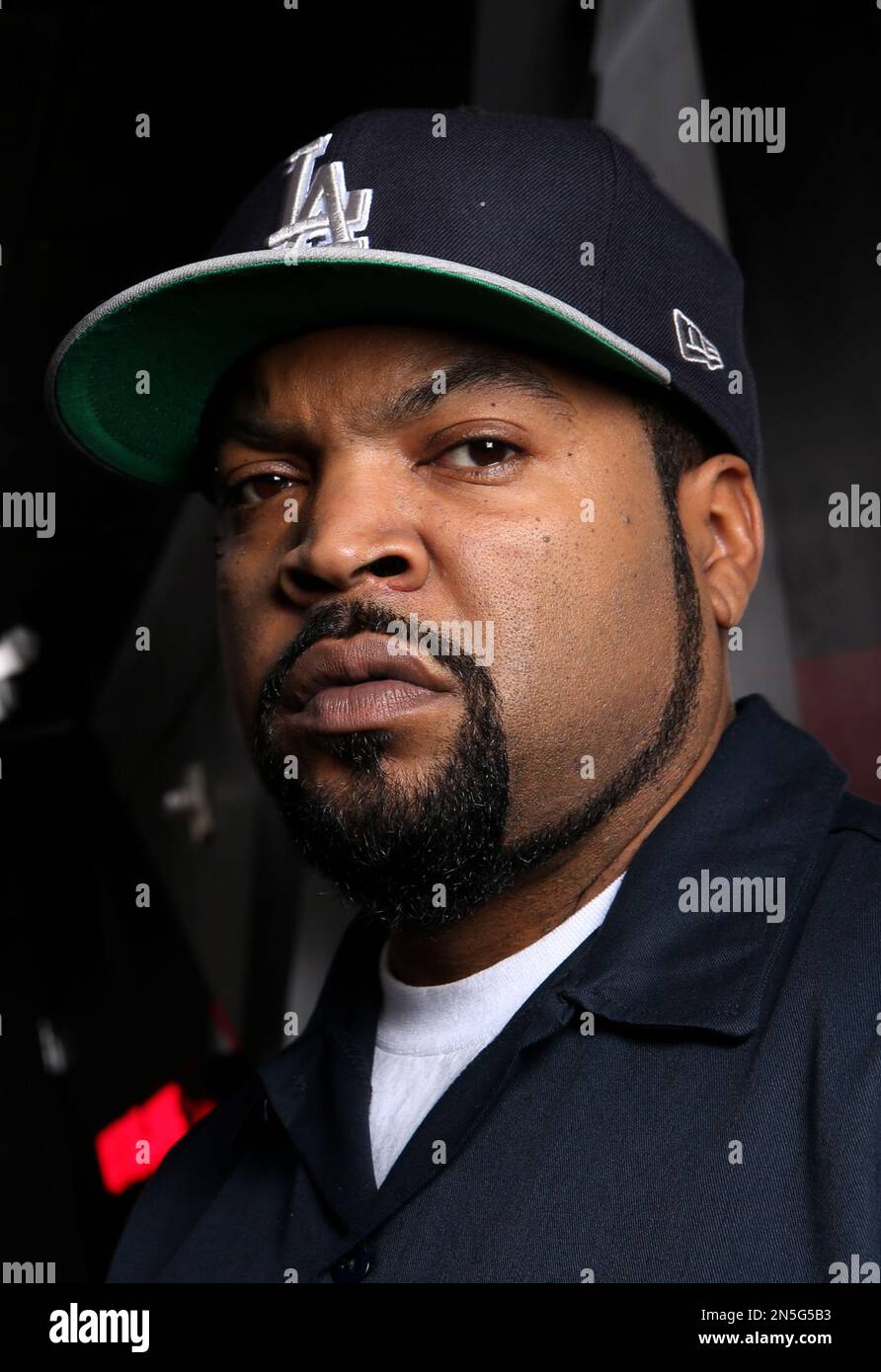 Ice Cube poses for a portrait on Tuesday, Feb. 11, 2014 in Los Angeles ...