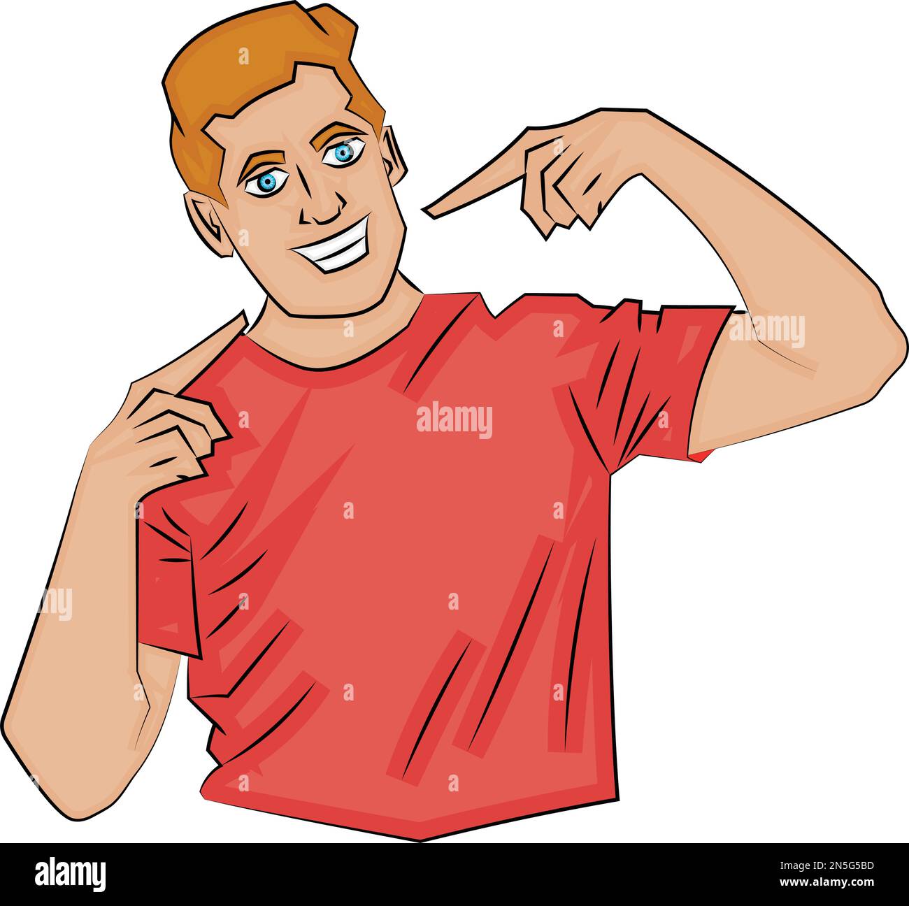 Isolated handsome male comic character Vector Stock Vector Image & Art ...