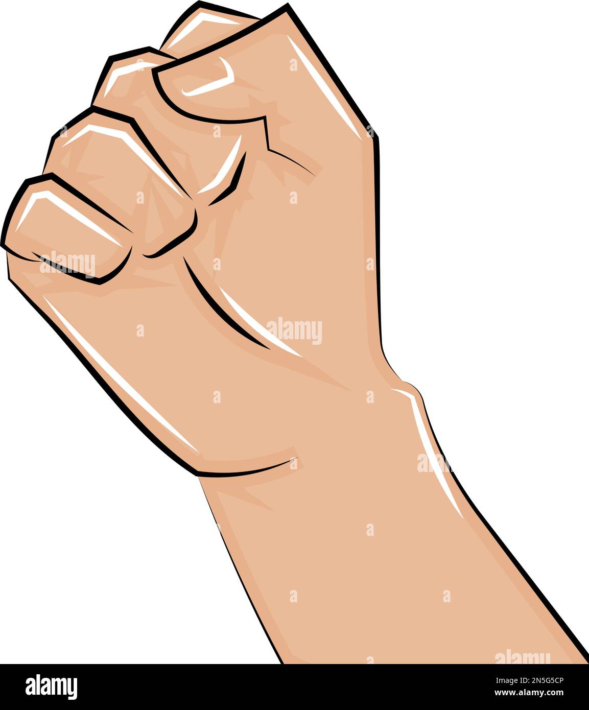 Isolated colored comic protest hand gesture Vector Stock Vector Image ...