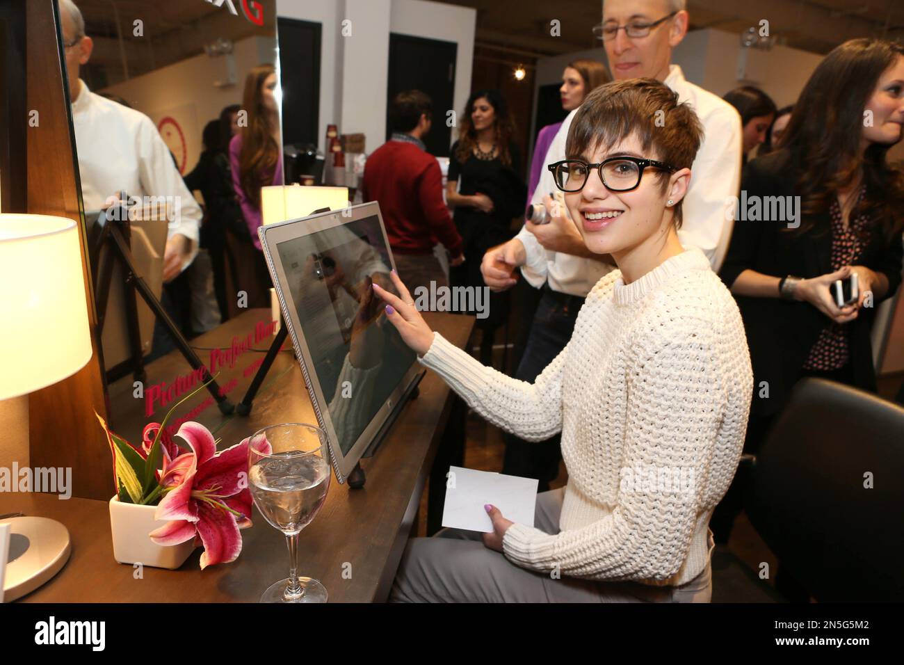 Sami Gayle at The Panasonic Beauty Bar at Salon SCK during New York ...