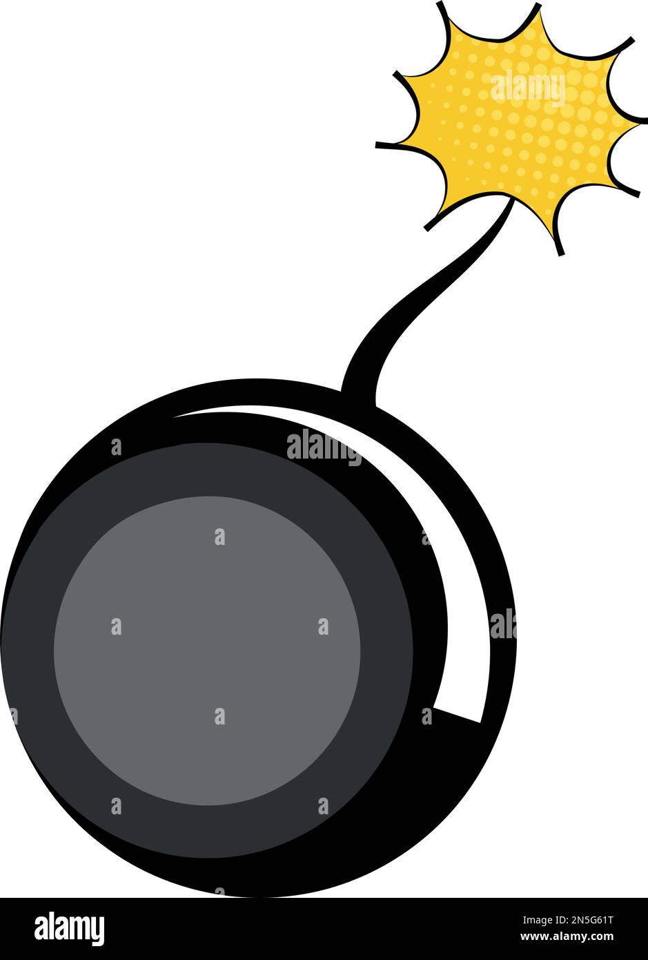 Isolated colored comic bomb with halftone effects Vector Stock Vector ...