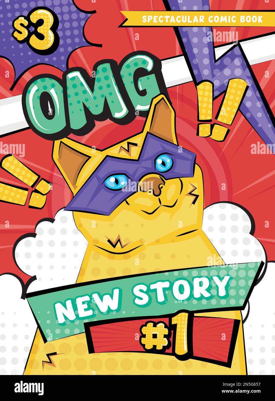Cat superhero art hi-res stock photography and images - Alamy