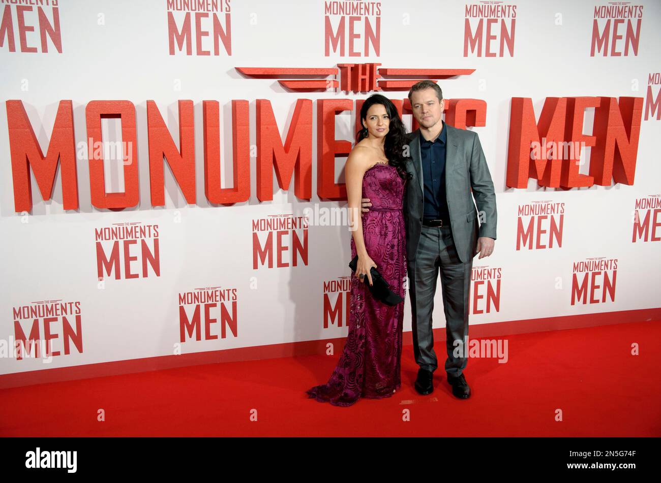 Luciano Barroso, left, and U.S actor Matt Damon arrive for the UK ...