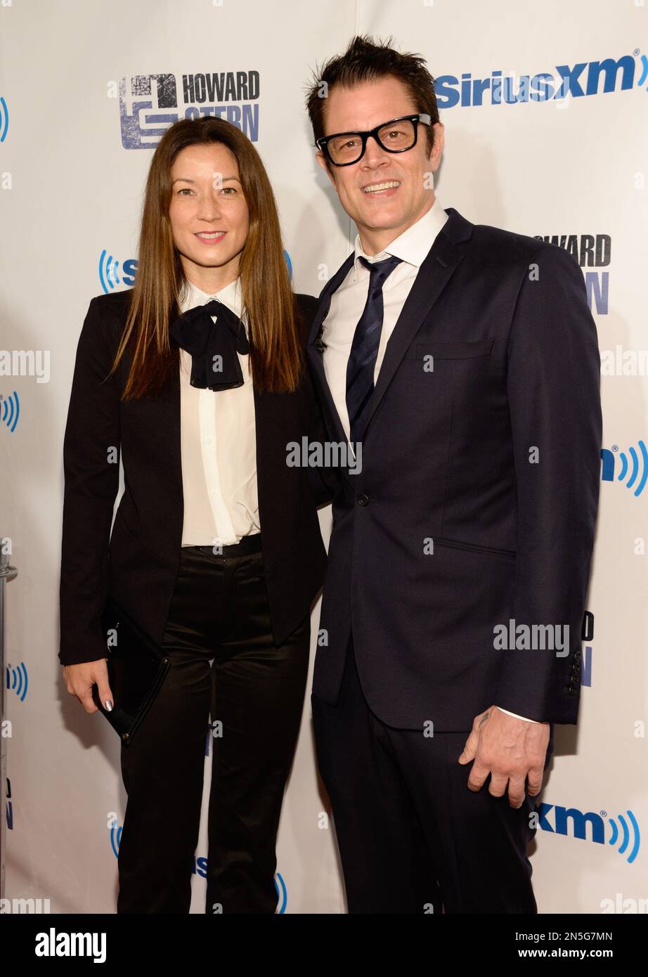 Actor Johnny Knoxville and wife Naomi Nelson attend "Howard Stern's ...