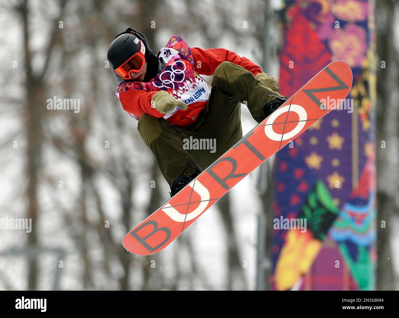 Switzerland's Christian Haller competes during the men's snowboard ...