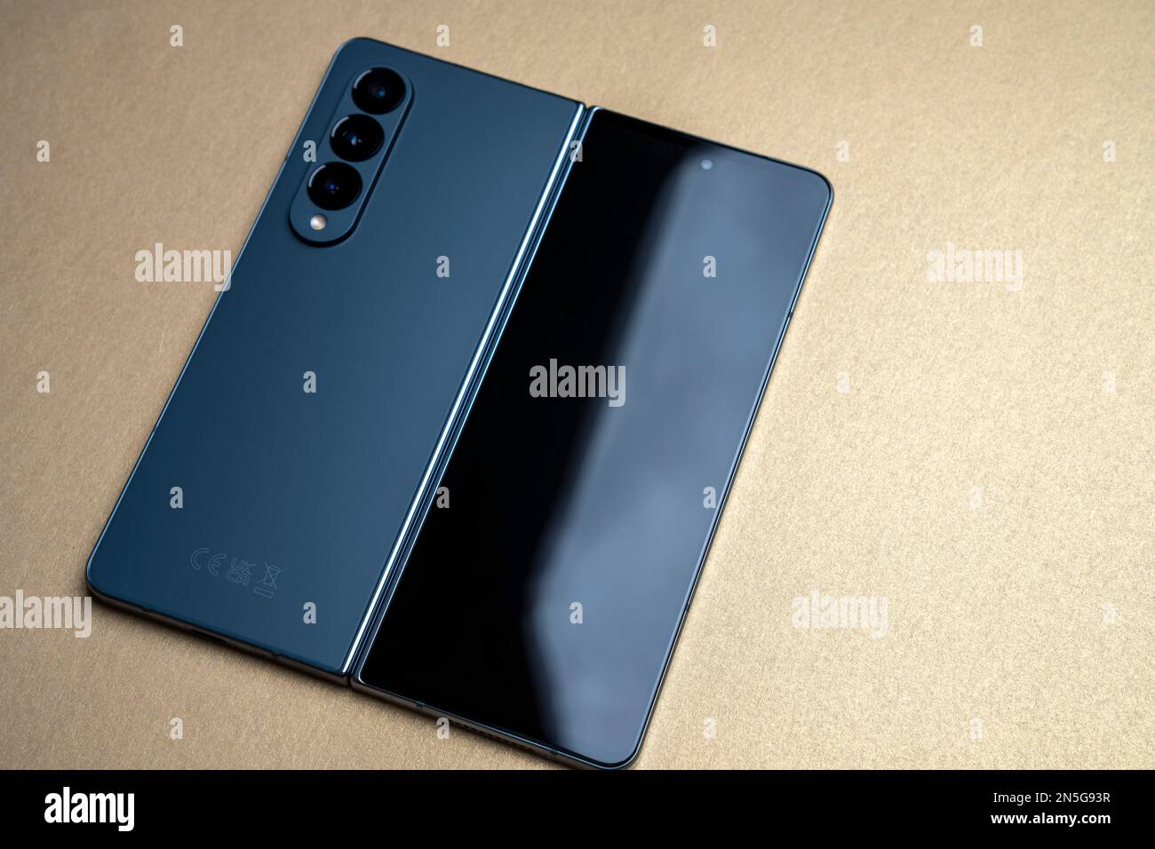 Brand new Samsung Galaxy Z Fold 4 in grey-green color. Smartphone ...